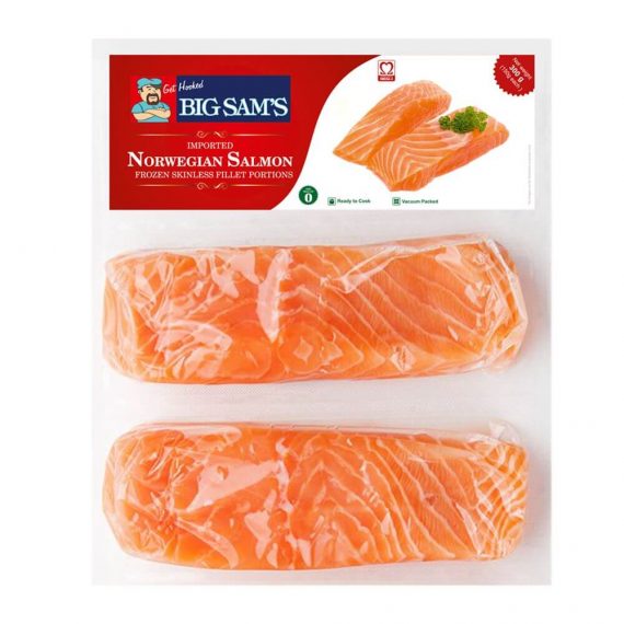 Buy Norwegian Salmon Fillet - 2 Skinless Portions (300g) Online - Big Sams